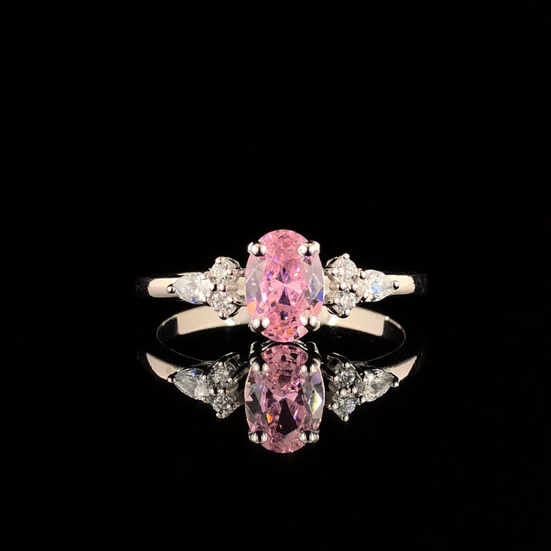 Pink Gemstone Ring - Etsy