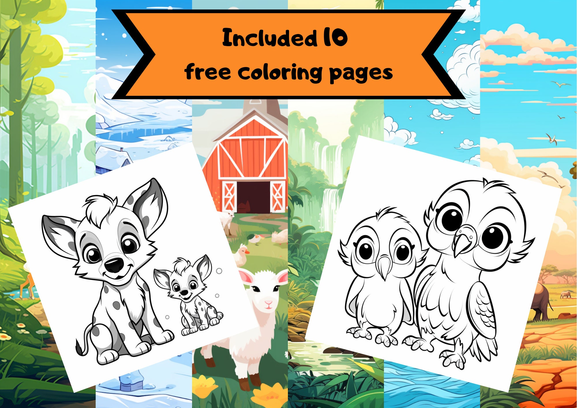 60 Cute Animal Flash Cards, for Kids, Montessori Education, Learn ...