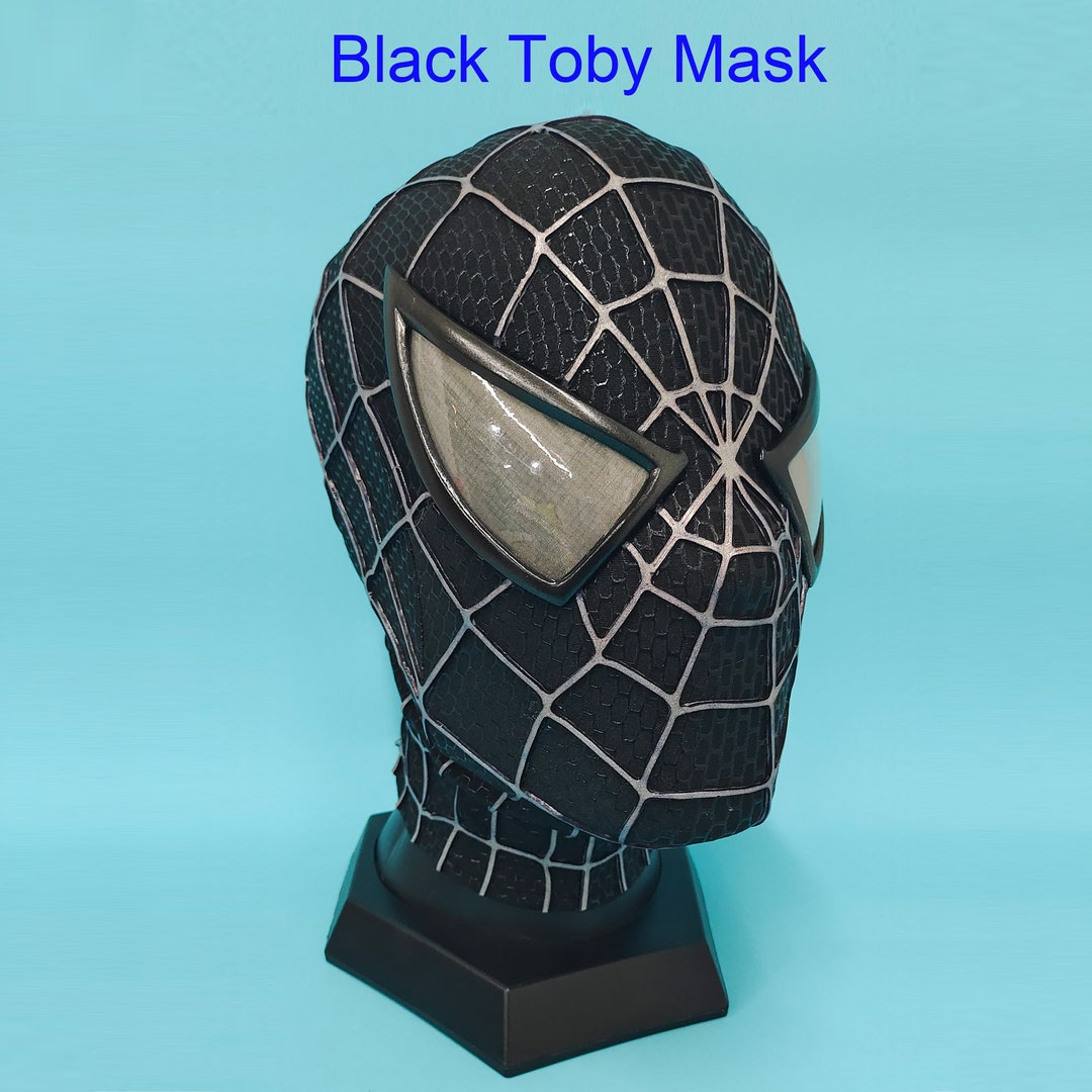 Spider Man Mask Black Toby Spider Man Mask Cosplay - Etsy