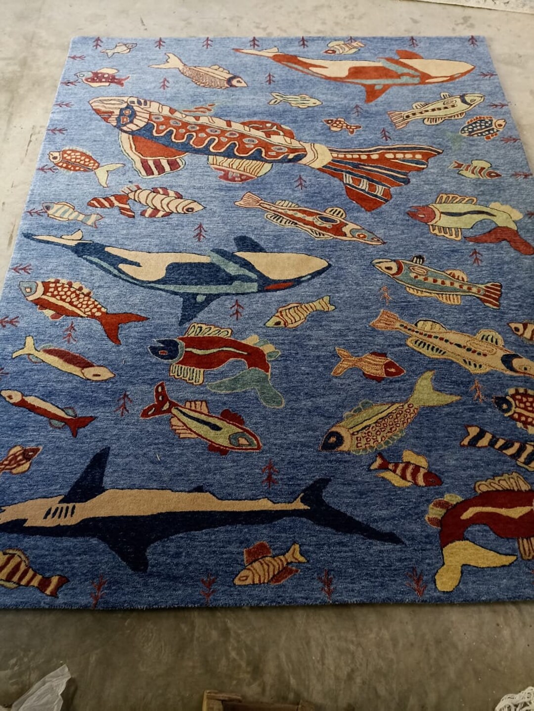 New Pictorial Orca Fish Hand Tufted Rug Beautiful Color 100% Wool 3x5 ...
