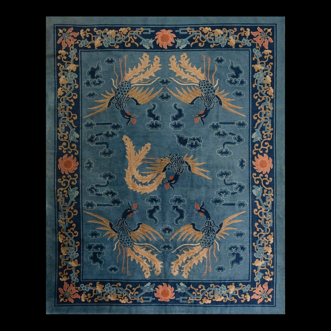 Bird Hand Knotted Wool Area Rug for Home , New Home Gift ,home Decor ...