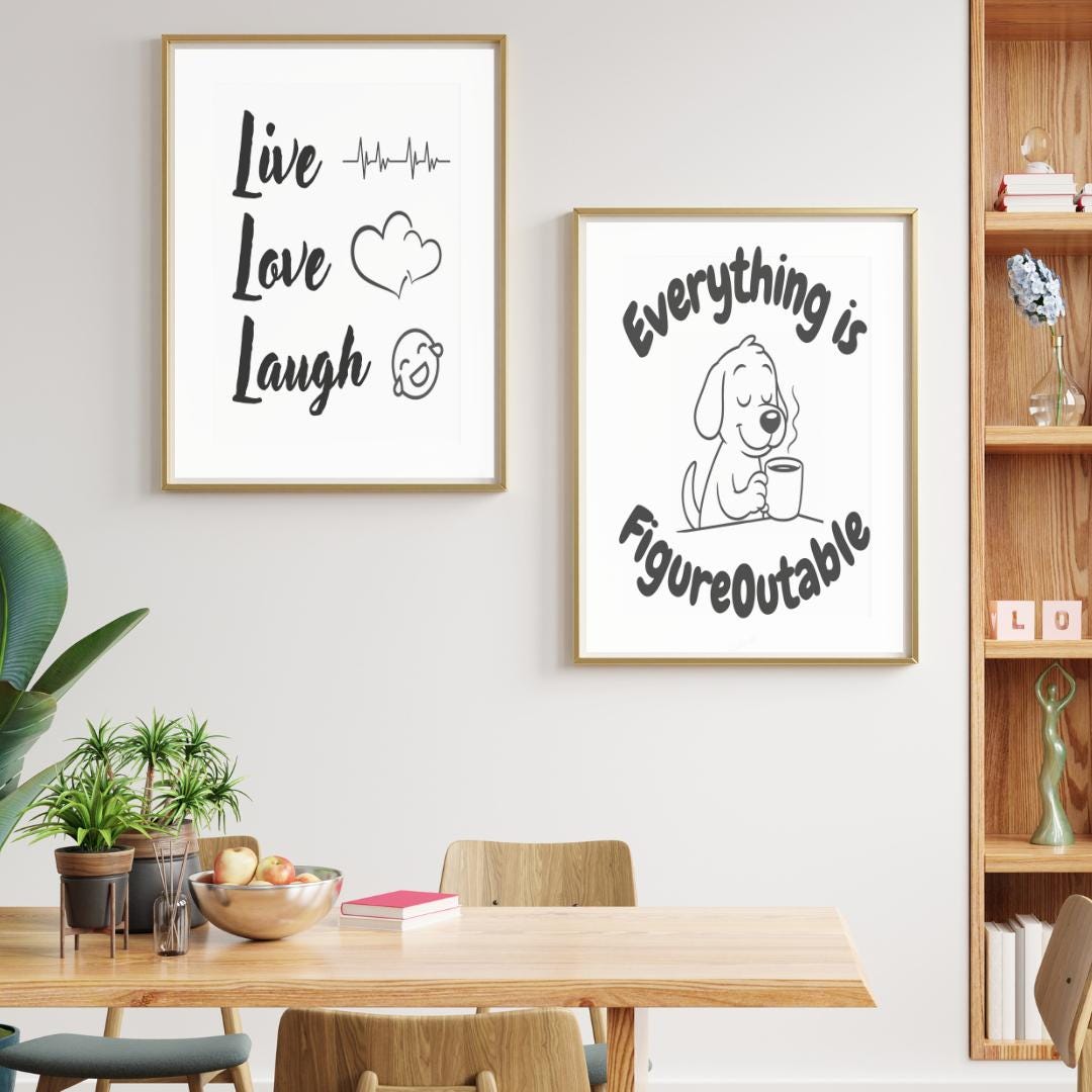 Live Laugh Love, Motivational Quote Wall Art, Inspirational ...