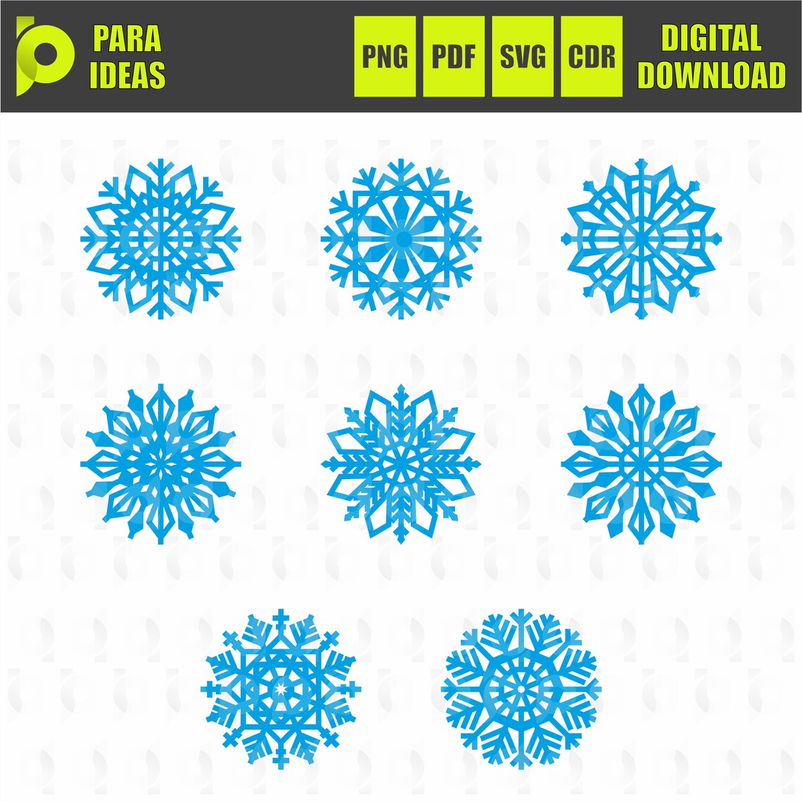 Snowflakes SVG Bundle, Snowflakes Digital Download, Christmas Ornament ...