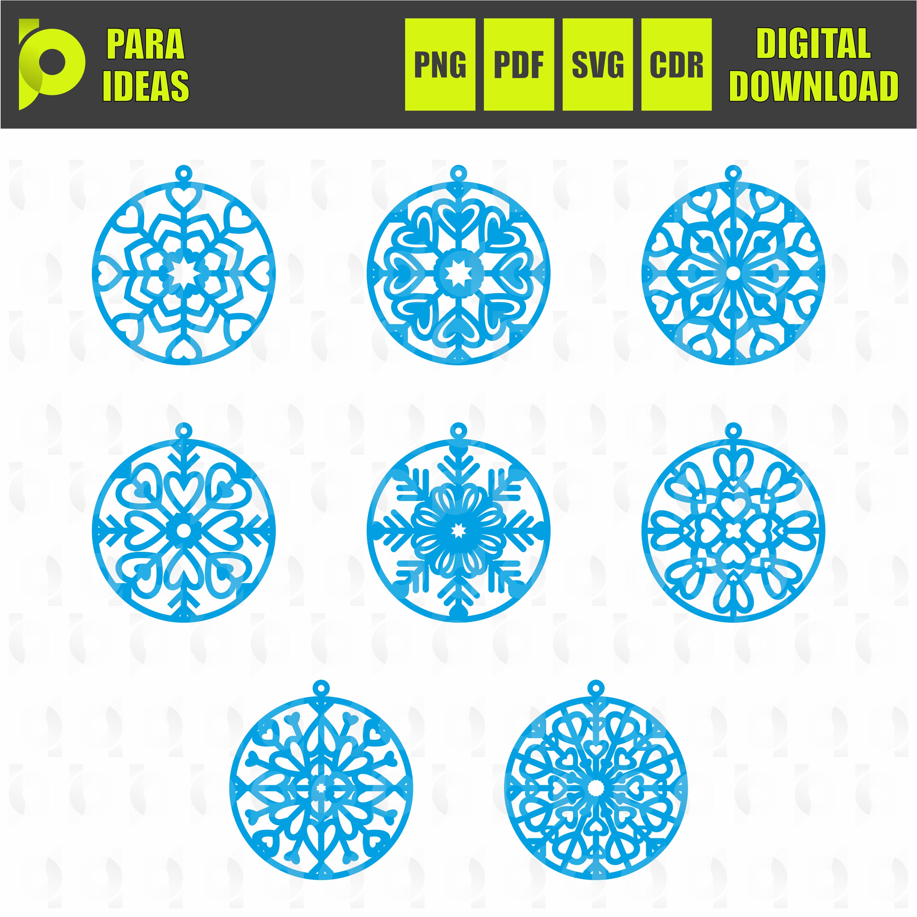 Snowflakes SVG Bundle Snowflakes for Digital (Instant Download) - Etsy