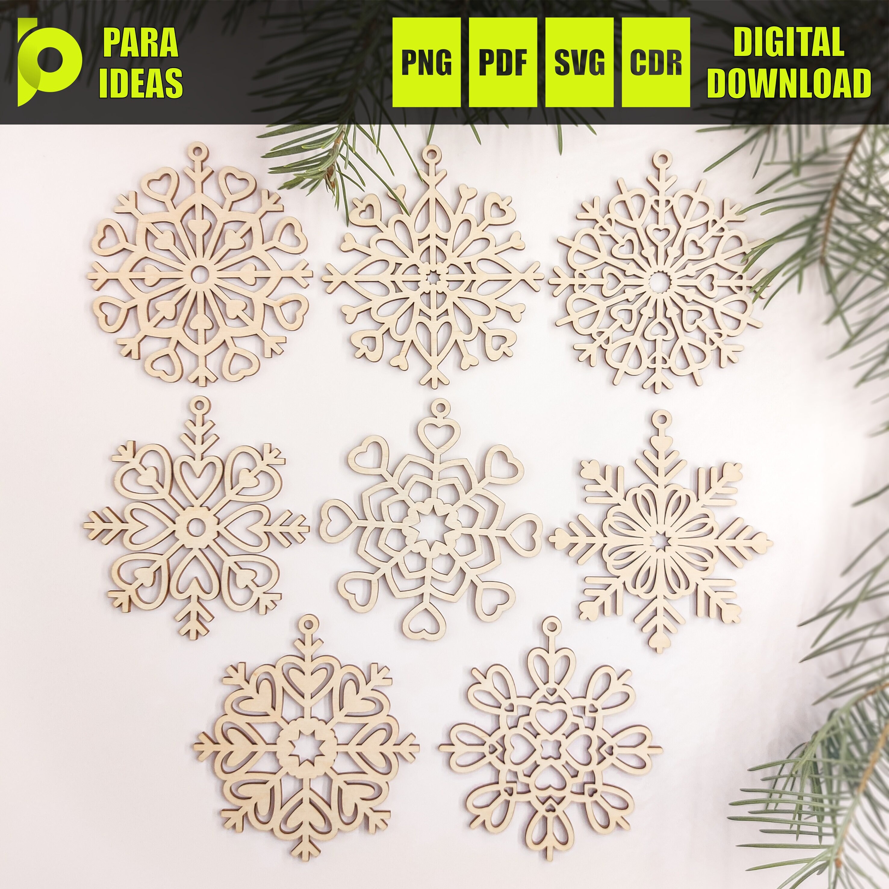 Snowflakes SVG Bundle Snowflakes for Digital (Instant Download) - Etsy