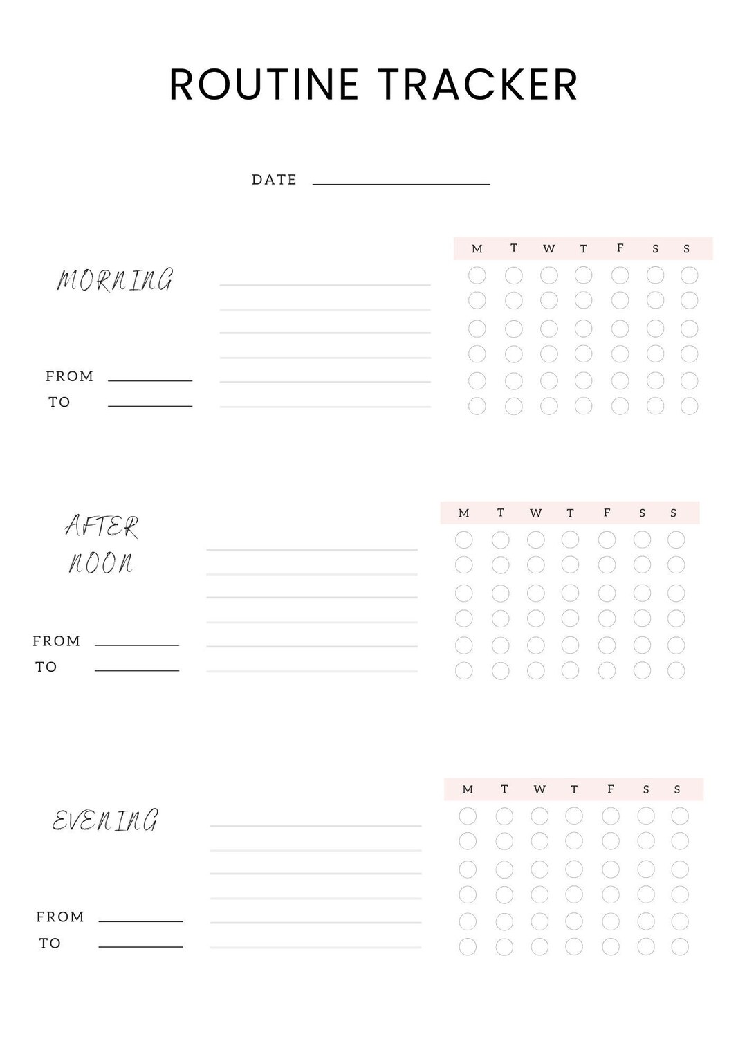 Daily Self Care Checklist, Weekly Self Care Tracker Printable, Routine ...