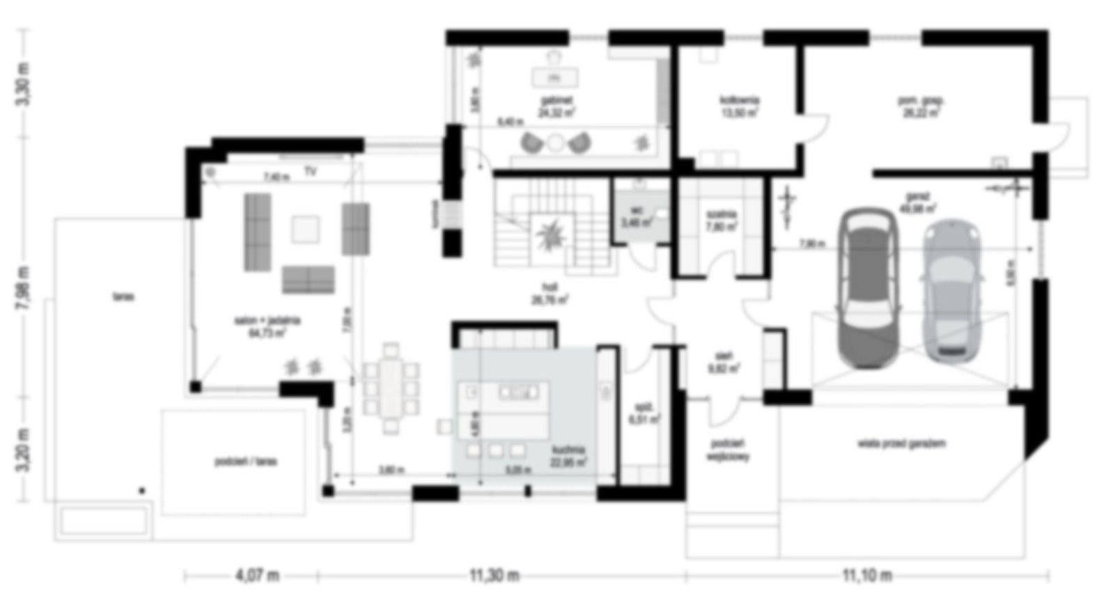 Modern Loft House Plan 21m X 26m- Modern Floor Plans, 4 Bedroom 416 M2 ...