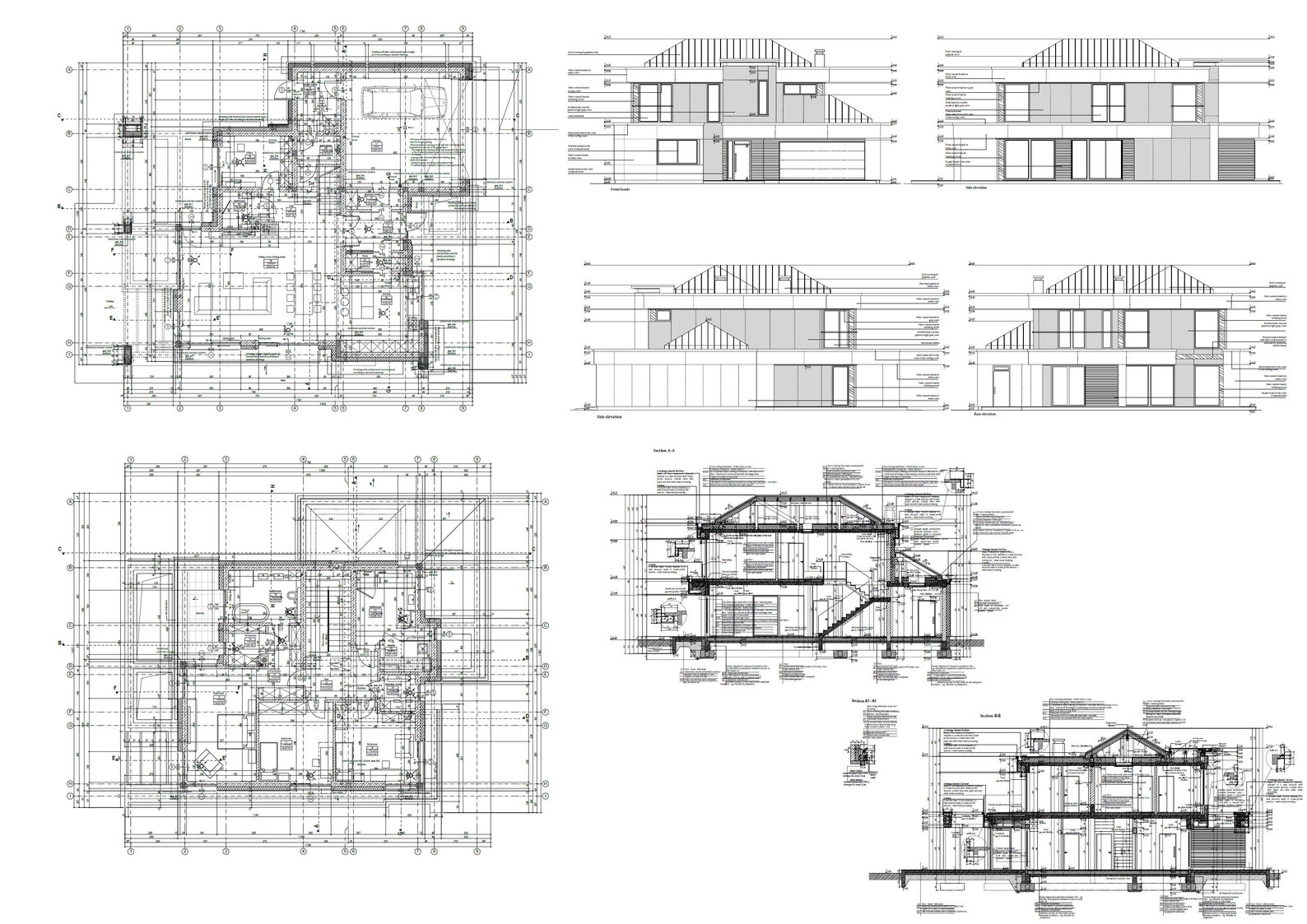 Detailed Contemporary Morden House Plan 16m X 18m- Modern Floor Plans ...