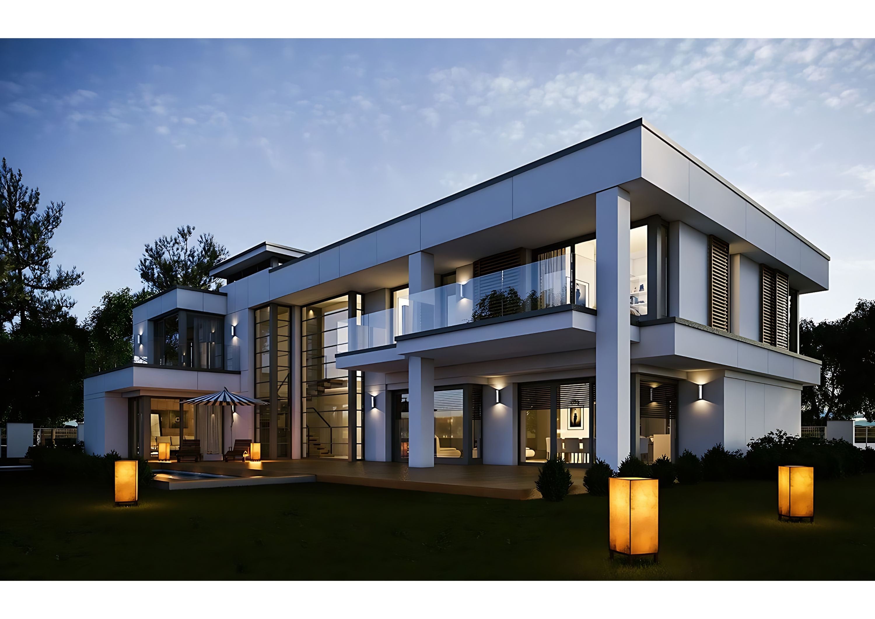 Big Modern Florida House Plan 27m X 30m- Modern Floor Plans, 4 Bedroom ...
