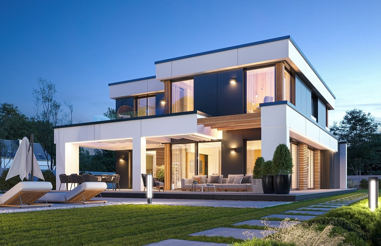 Contemporary Morden House Plan 16m X 18m Modern Floor Plans, 3 Bedroom ...