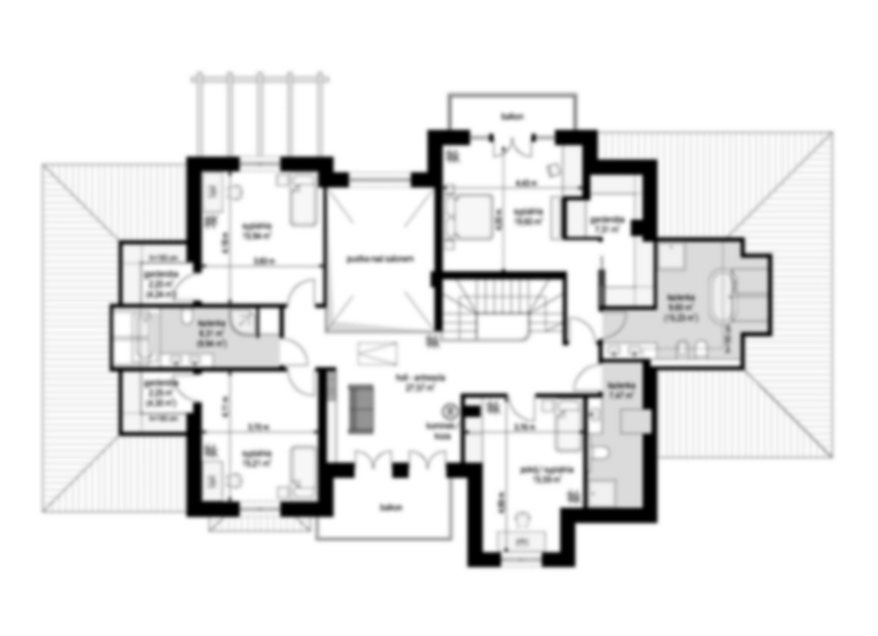 Big House Plan 24m X 14m- Modern Floor Plans, 5 Bedroom 346 M2, W/ Loft ...