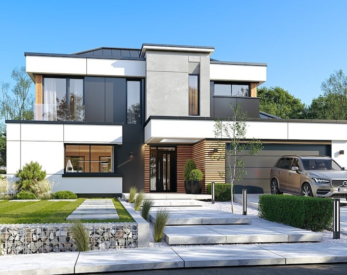 Big House Plan 24m X 14m- Modern Floor Plans, 5 Bedroom 346 M2, W/ Loft ...