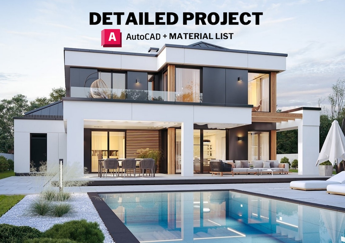 Detailed Contemporary Morden House Plan 16m X 18m- Modern Floor Plans ...