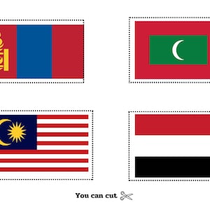 Flags of Asia Children's Books, Education, Geography, Countries in Asia ...