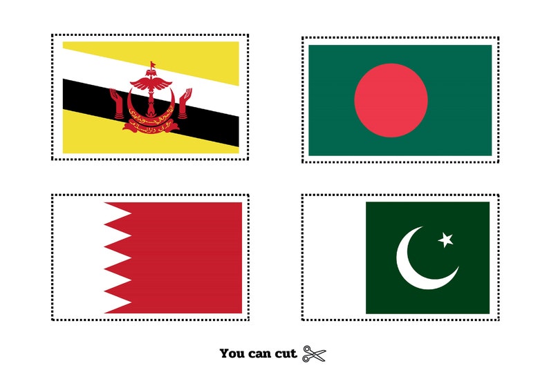 Flags of Asia Children's Books, Education, Geography, Countries in Asia ...