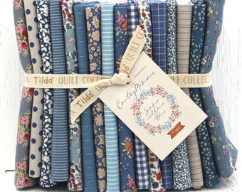 Tilda Creating Memories Summer Ocean Blues Fat Quarter Bundle 16 Count 18 X 22 TIL300207 - Etsy