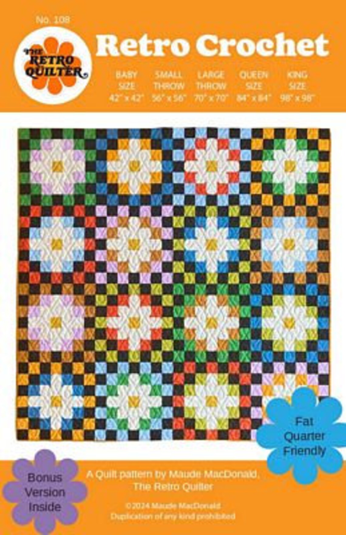 Retro Crochet Quilt Pattern - Etsy