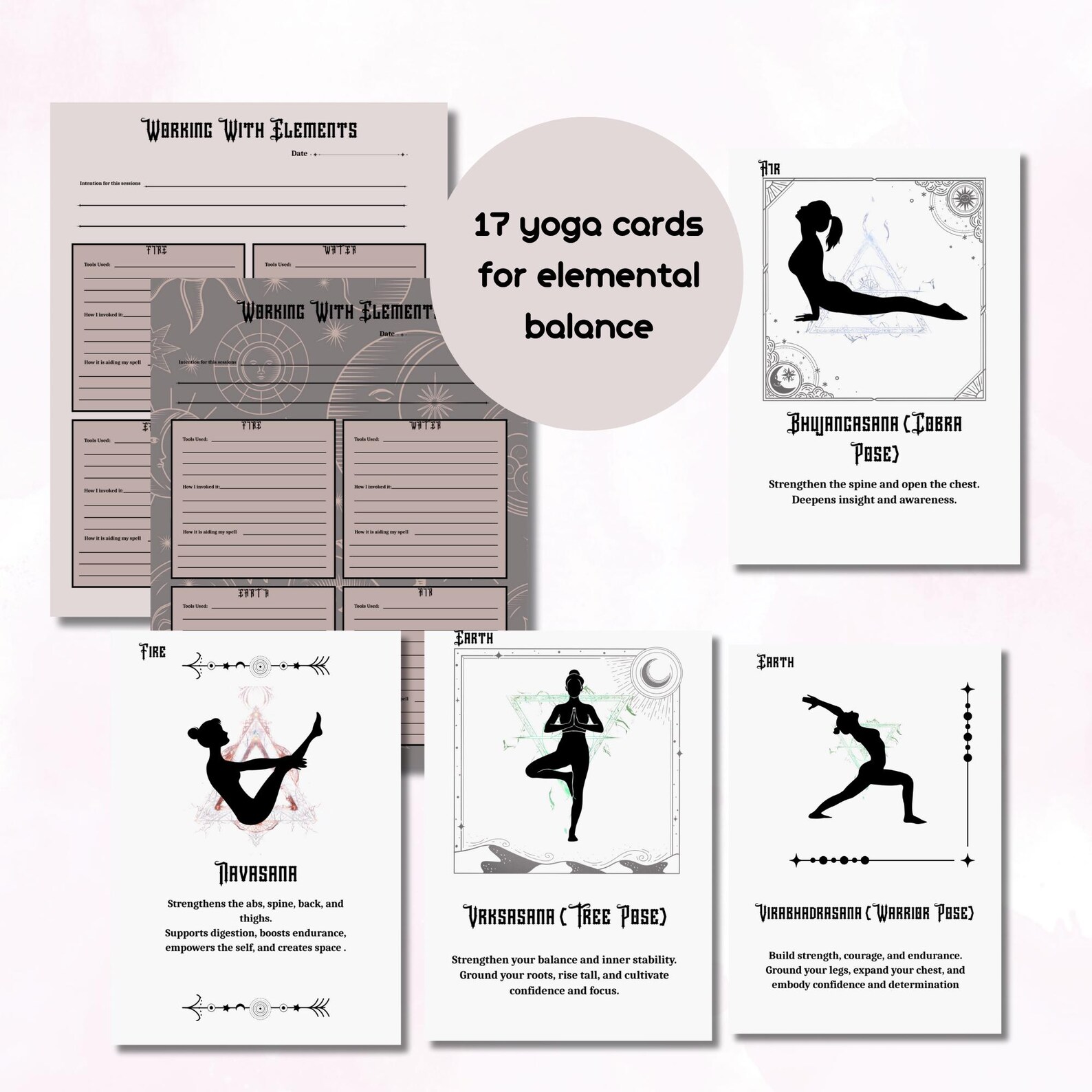 The Five Elements | Elemental Yoga Cards & Worksheet | Elements Guide ...