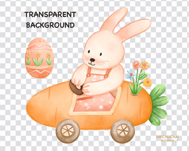 Easter and Bunny - Easter Clipart, Easter Watercolor, Bunny Clipart ...