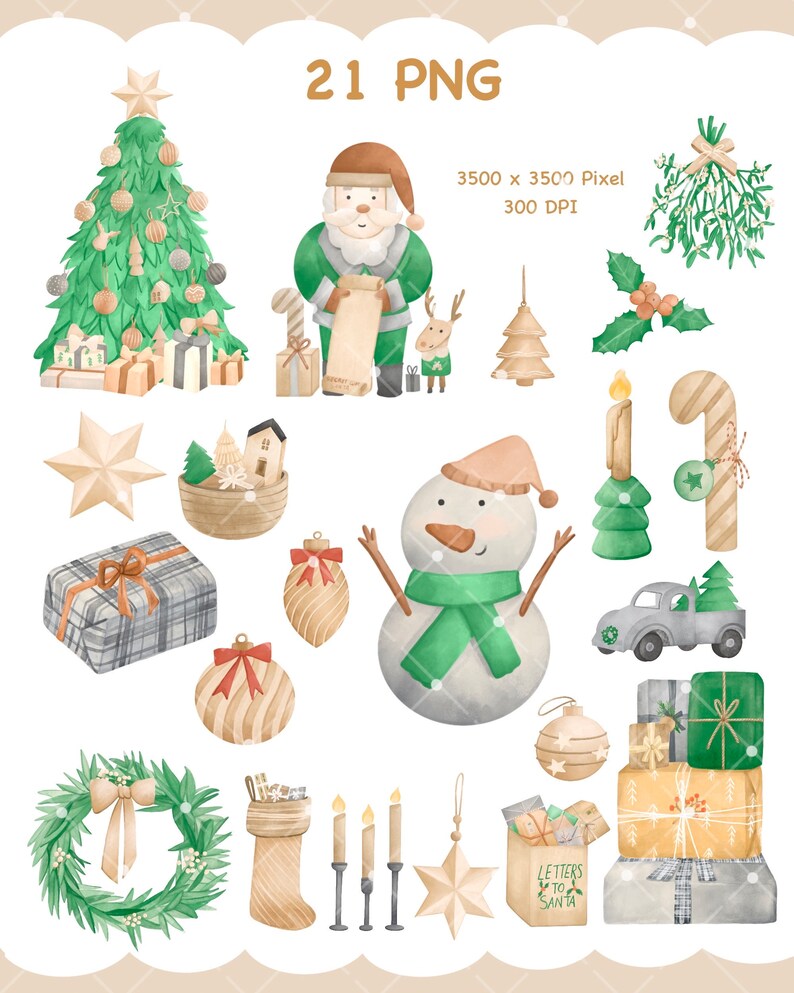 Cozy Christmas Clipart Christmas Watercolor, Png, Snowman , Christmas ...