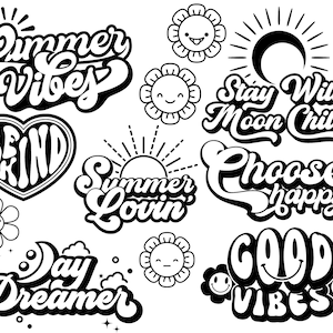 Summer Groovy SVG Bundle Beach Retro Kind Happy - Etsy