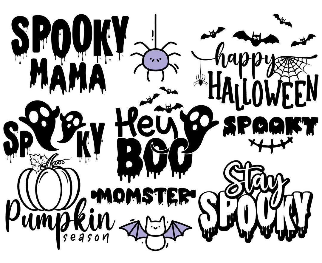 Halloween SVG Bundle, Ghost, Bat, Spooky Svg, Cricut, Png - Etsy