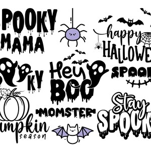 Halloween SVG Bundle, Ghost, Bat, Spooky Svg, Cricut, Png - Etsy