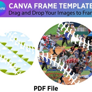 Editable Baseball Softball Canva Frame Template Pdf Photocollage - Etsy