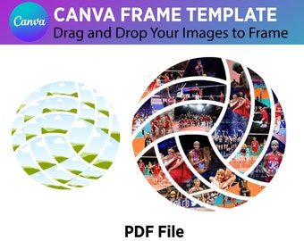 Volleyball Photo Collage Canva Frame Template Canva Design Photo Fill ...
