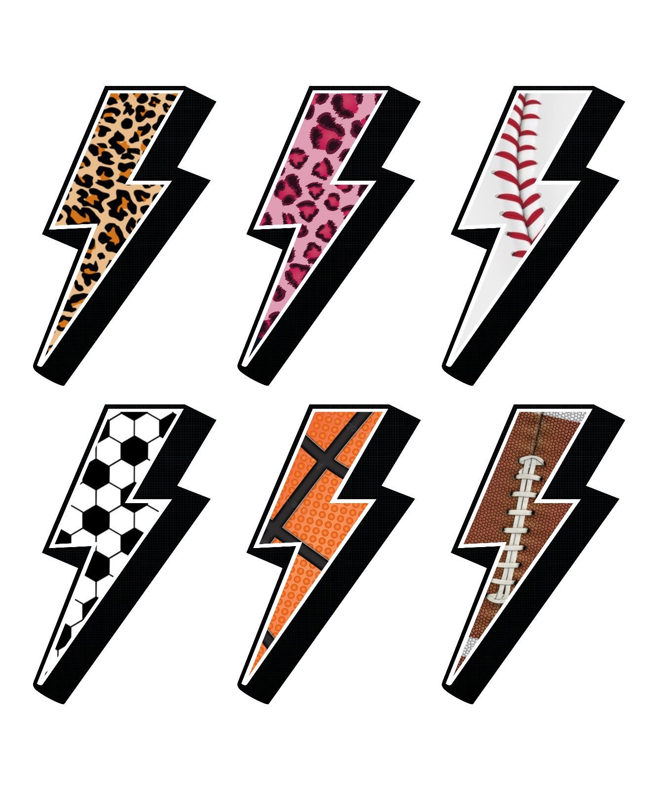 Editable Lightning Bolt Canva Frame Template, Printable Sports Ball ...