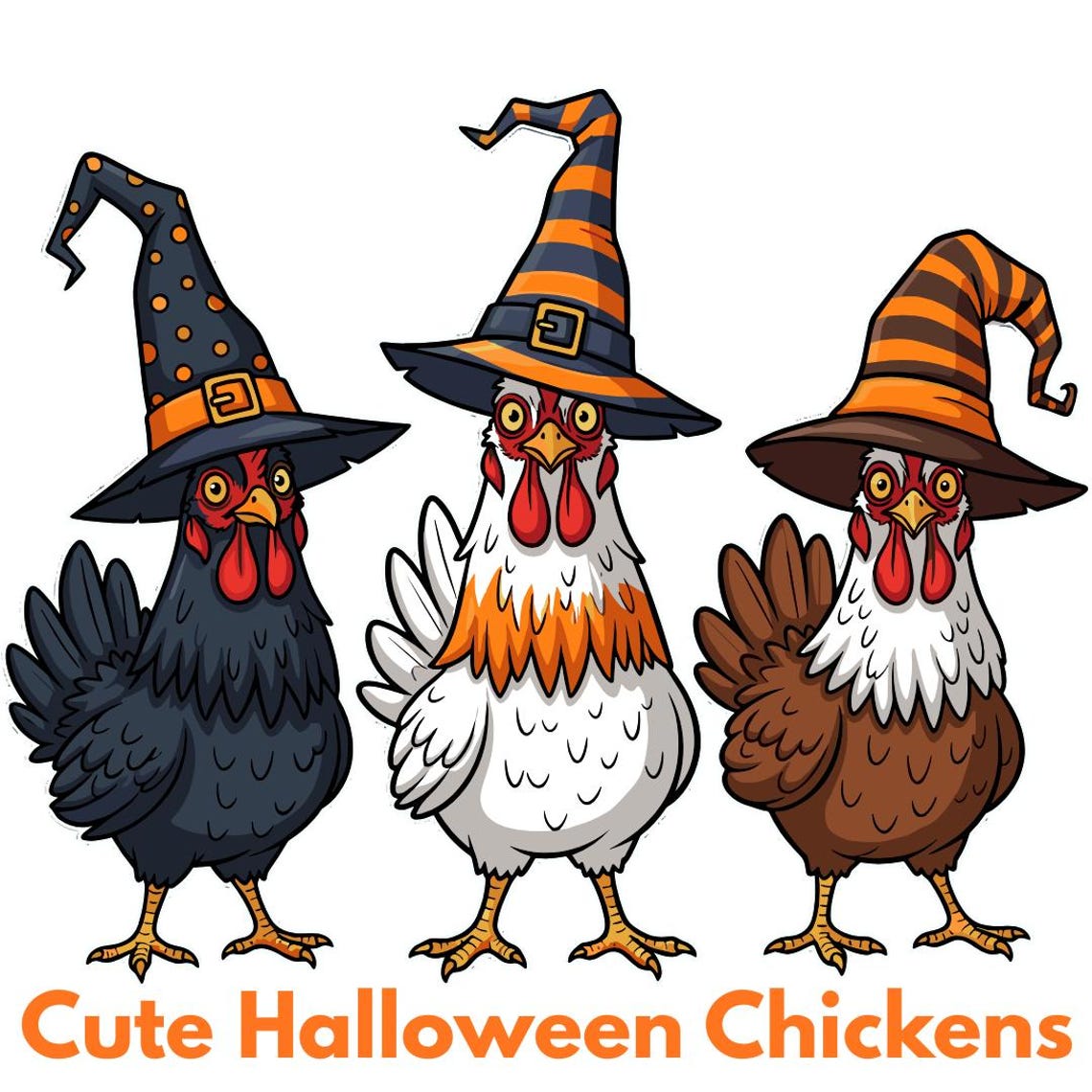 Cute Halloween Chickens Clipart | Spooky Chicken PNG | Ghost Chicken ...
