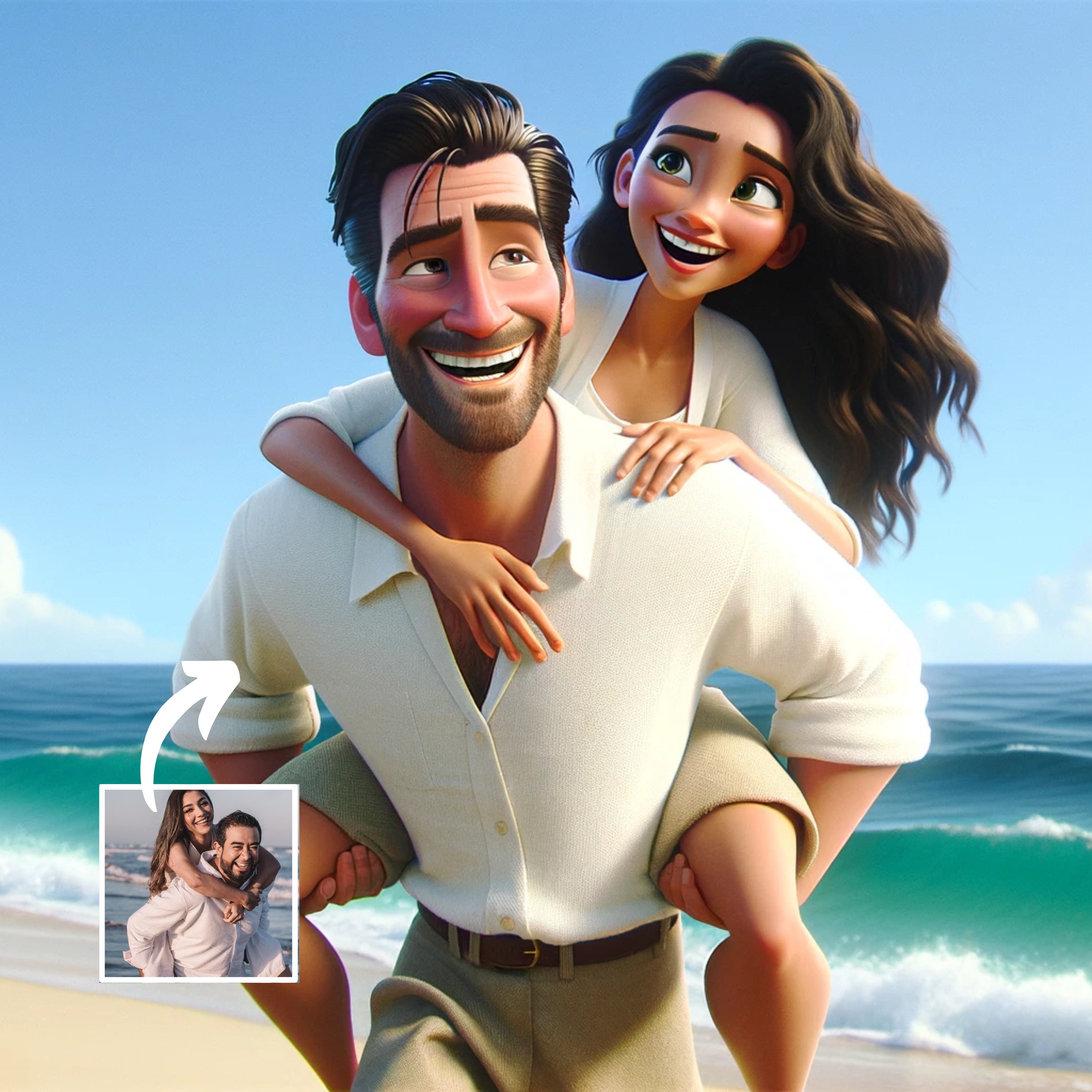 Custom Pixar-style Couple Portrait Custom Valentine's Day Gift ...