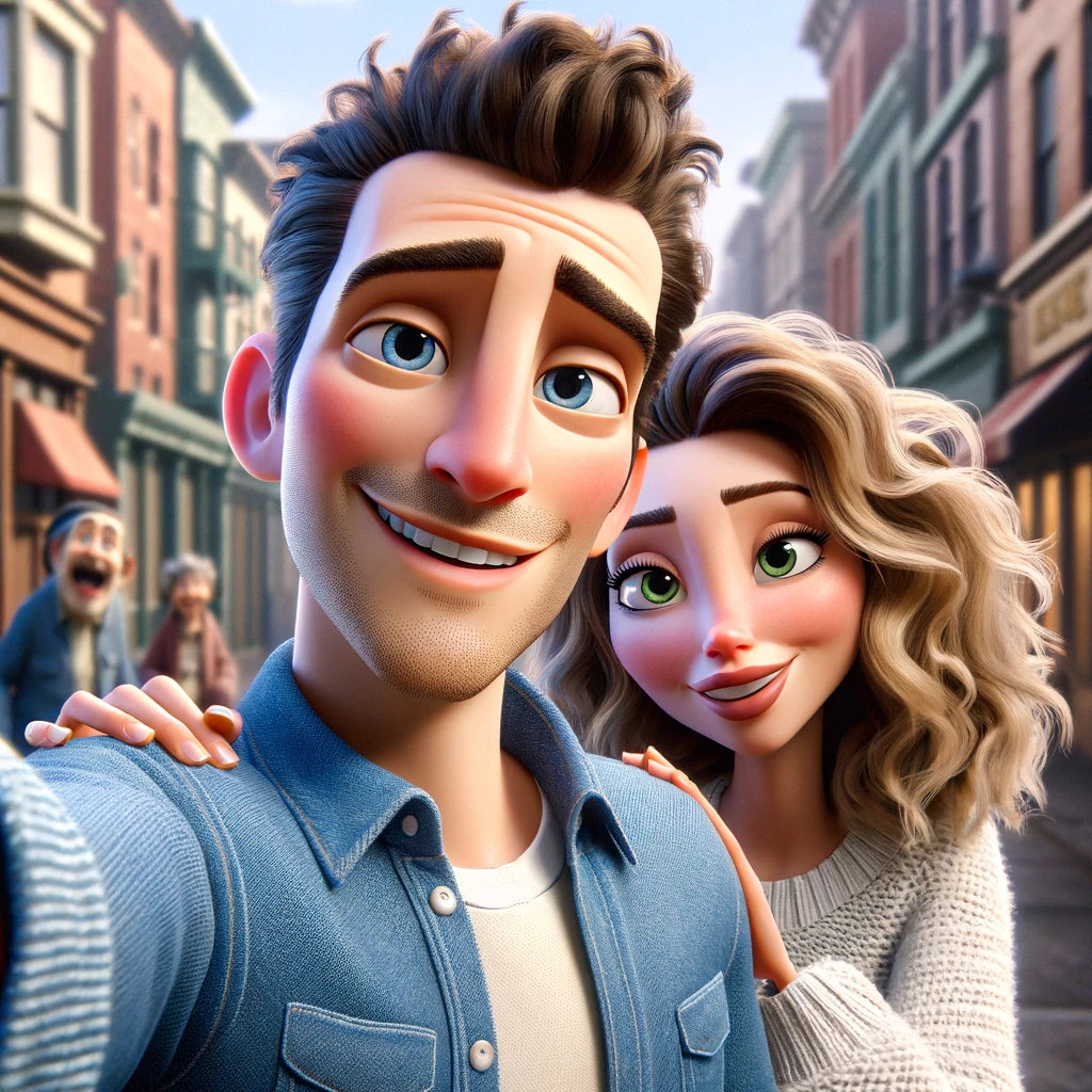 Custom Pixar-style Couple Portrait Custom Valentine's Day Gift ...