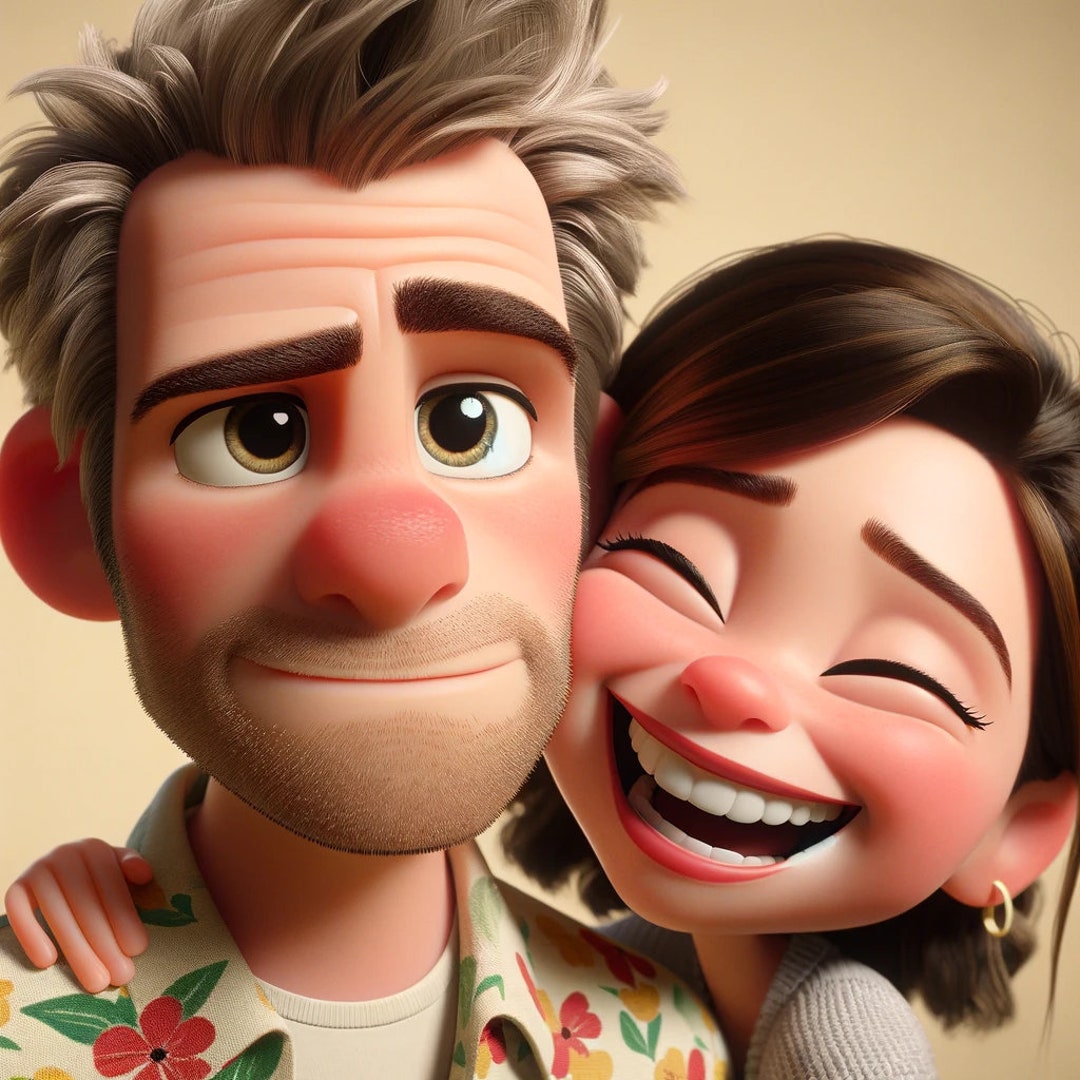 Custom Pixar-style Couple Portrait Custom Valentine's Day Gift ...