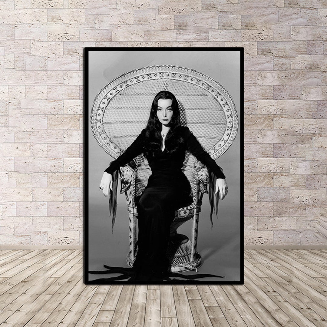 Morticia Addams Portrait Poster or Canvas Wall Decor Modern Home Art ...