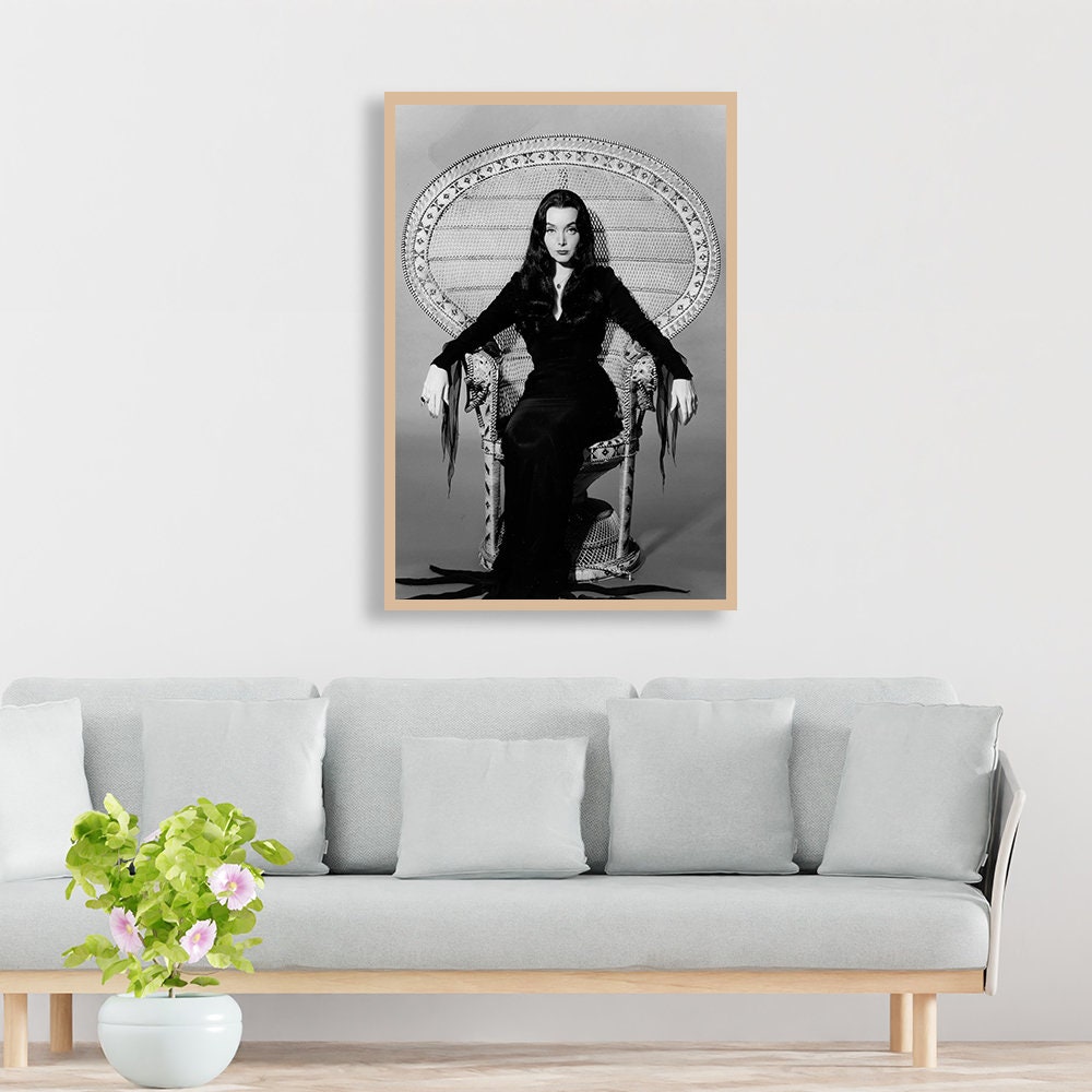 Morticia Addams Portrait Poster or Canvas Wall Decor Modern Home Art ...