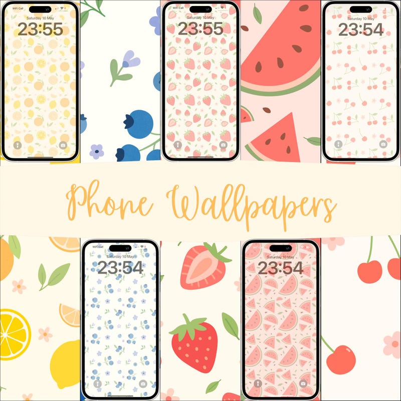 Cute Wallpaper Fruit - Etsy UK