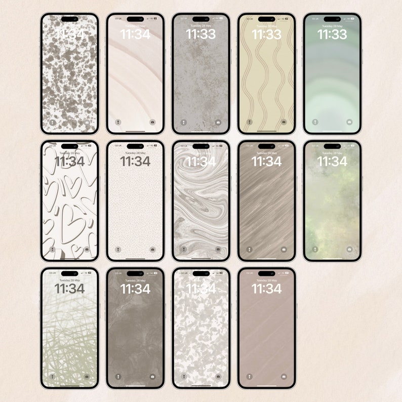 25 Neutral Phone and Tablet Backgrounds - Etsy