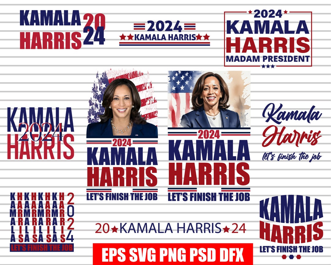 Kamala Harris 2024 Png, Kamala Harris Png Bundle for President, Madam ...
