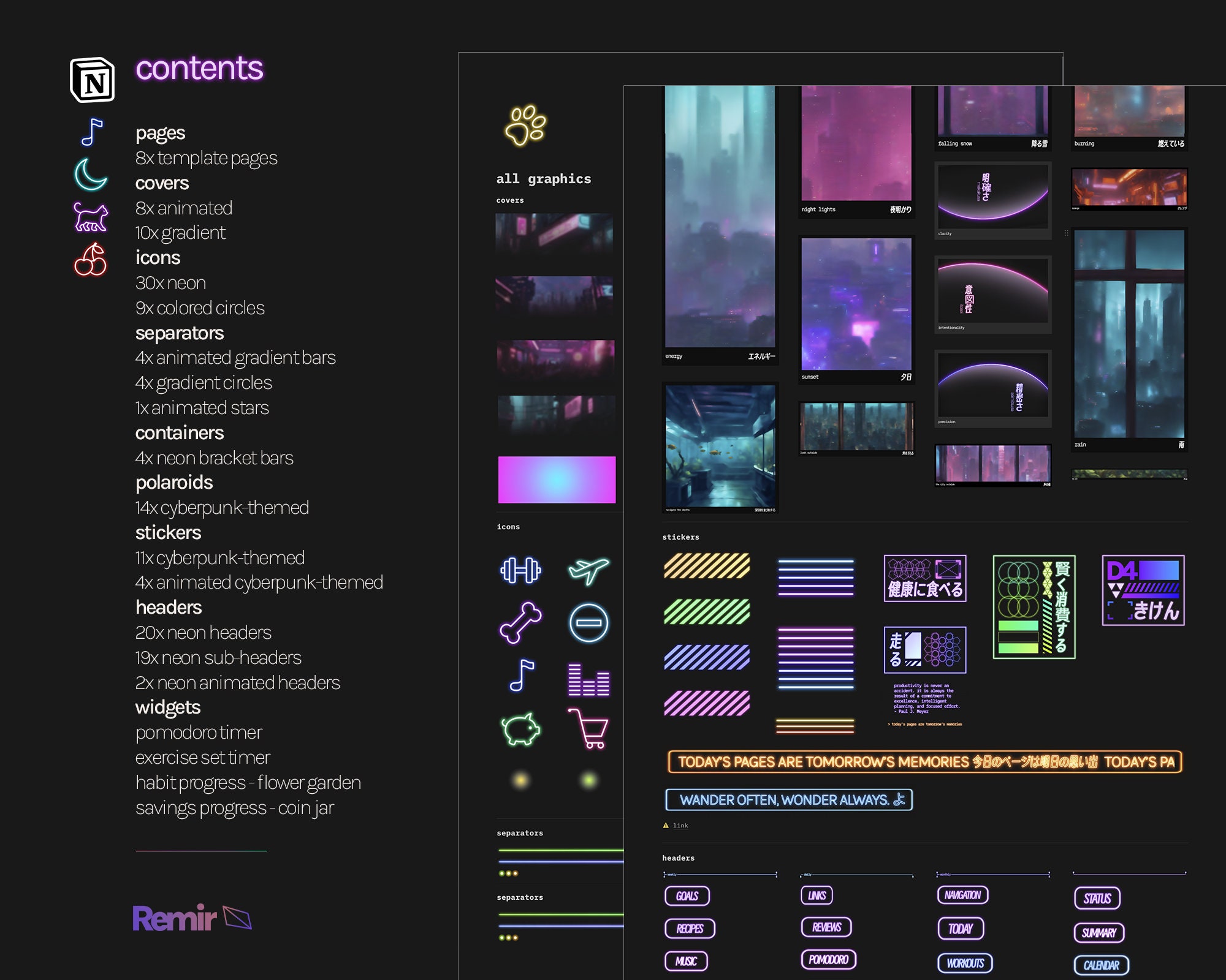 Cyberpunk Notion Planner ⊹ All-in-one ⊹ Ultimate Planner for Your Life ...