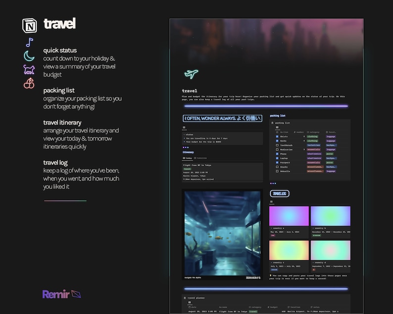 Cyberpunk Notion Planner ⊹ All-in-one ⊹ Ultimate Planner for Your Life ...