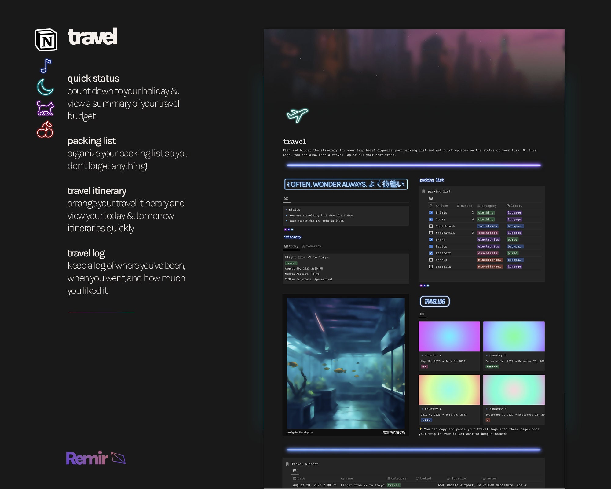 Cyberpunk Notion Planner ⊹ All-in-one ⊹ Ultimate Planner for Your Life ...