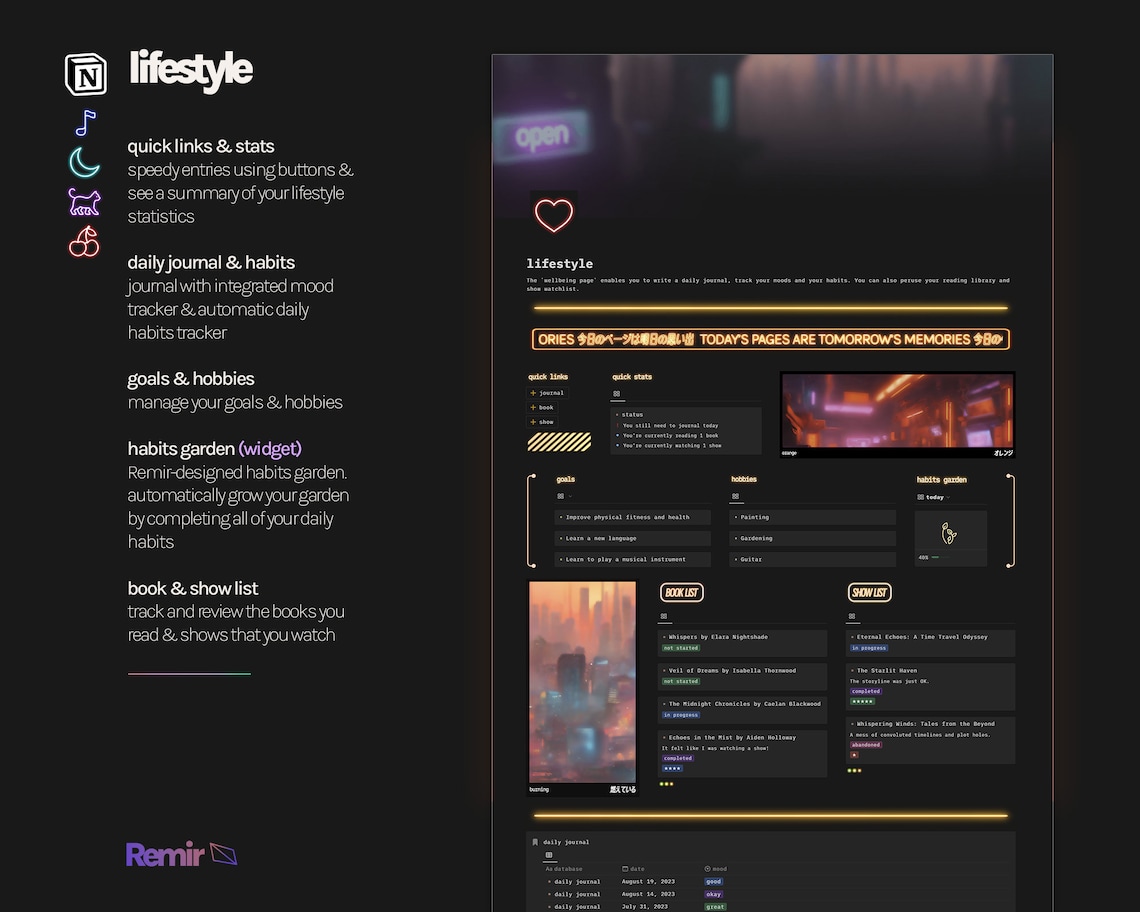 Cyberpunk Notion Planner All-in-one Ultimate Planner for - Etsy