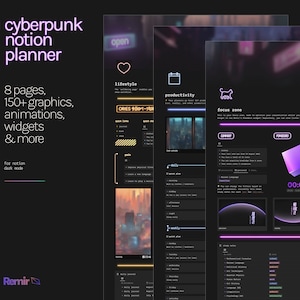 Cyberpunk Notion Planner ⊹ All-in-one ⊹ Ultimate Planner for Your Life ...