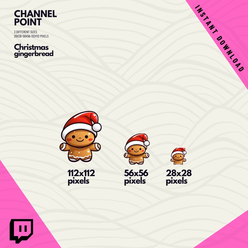 Twitch Emote Gingerbread Man, Christmas Channel Point, Instant Download ...