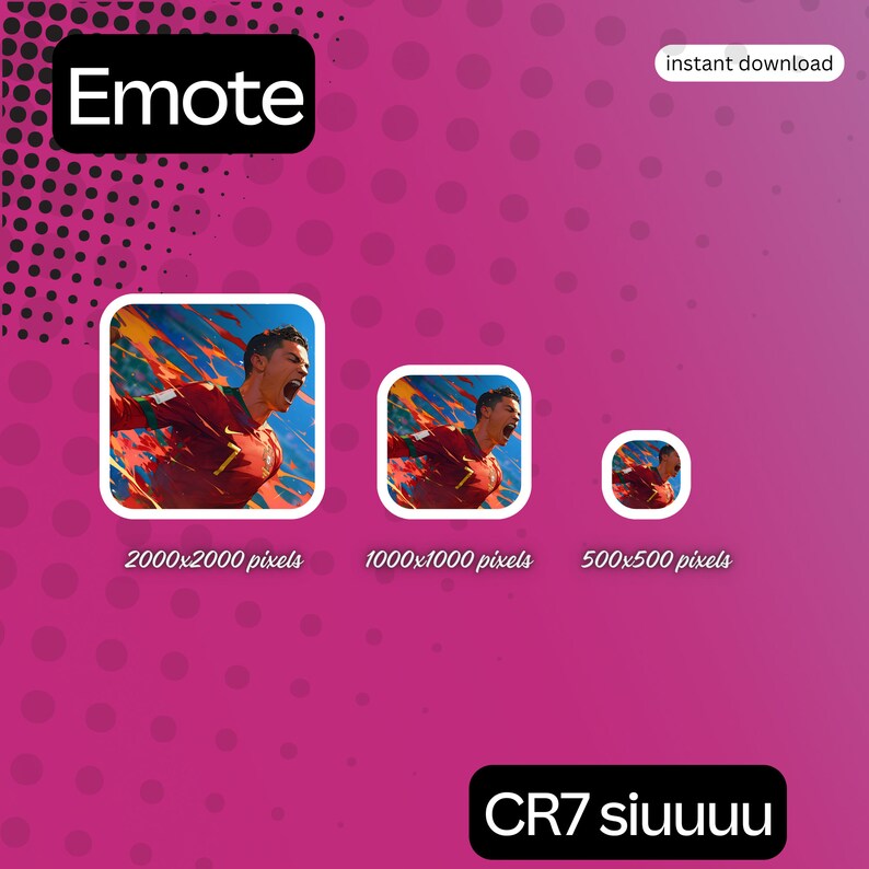 Stylized Cristiano Ronaldo Emote, Perfect for Profile Photo or for ...