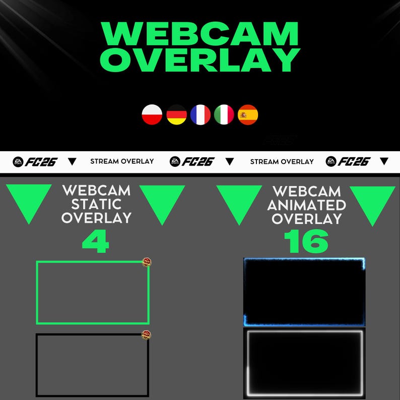 EA FC 26 Stream Overlay Ultimate Pack- Content for Twitch , Youtube ...