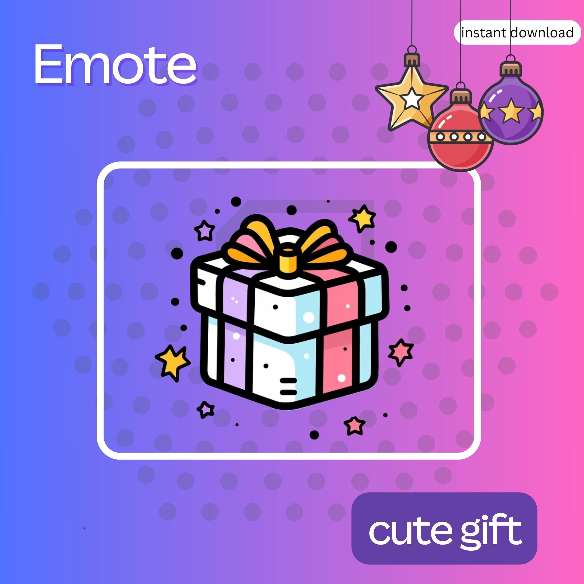 Christmas Gift Emote for Twitch, Channel Point Reward, Festive Gift for ...