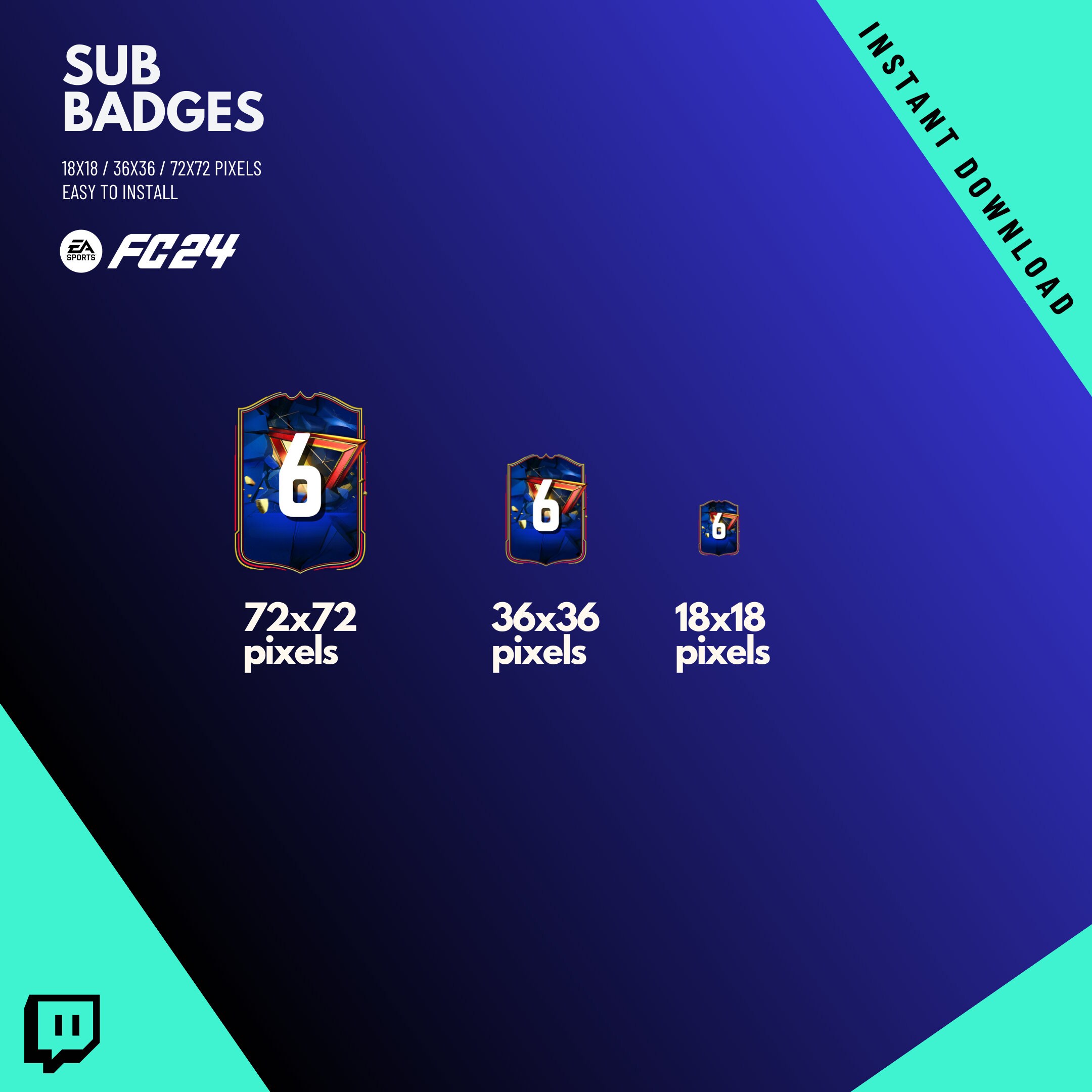 FUT 24 Sub Badges, EA Sports FC Emotes, Fifa 24 Pack Emote | Twitch ...