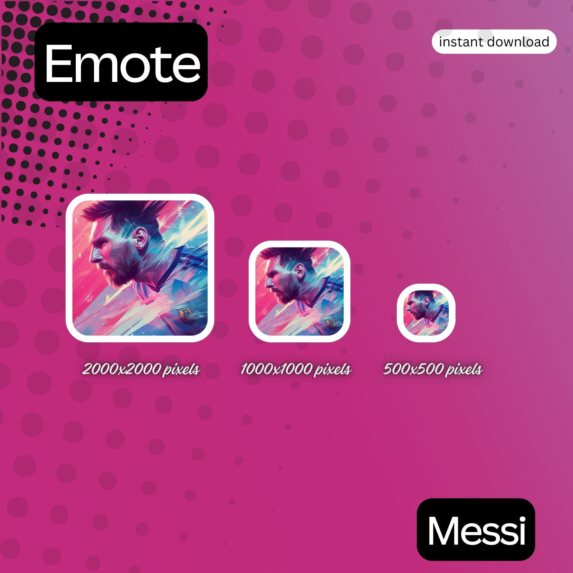 Stylized Lionel Messi Emote, Perfect for Profile Picture or for ...